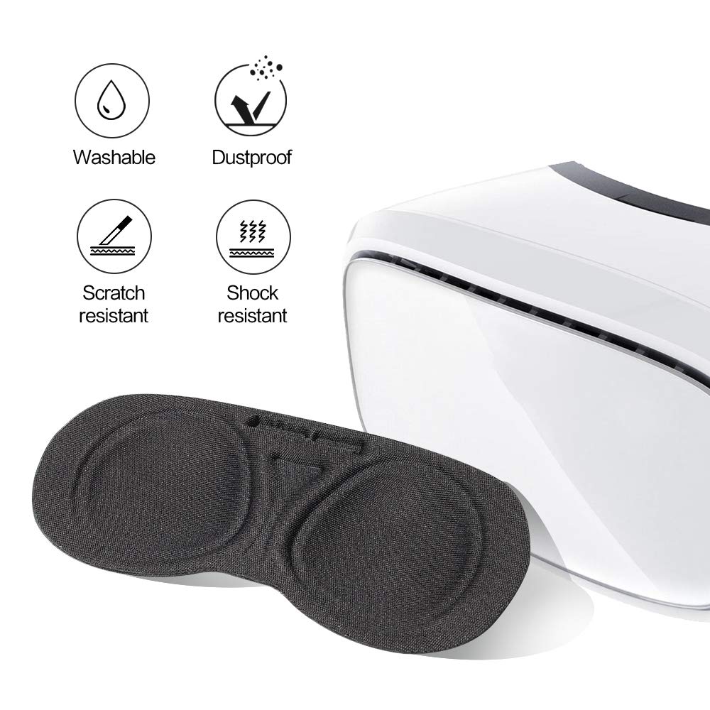 (1 Pack) VR Lens Protective Cover Dust Proof Cover for Oculus Quest 2,anti-scratch Anti-dust Washable Protective Sleeve - Black