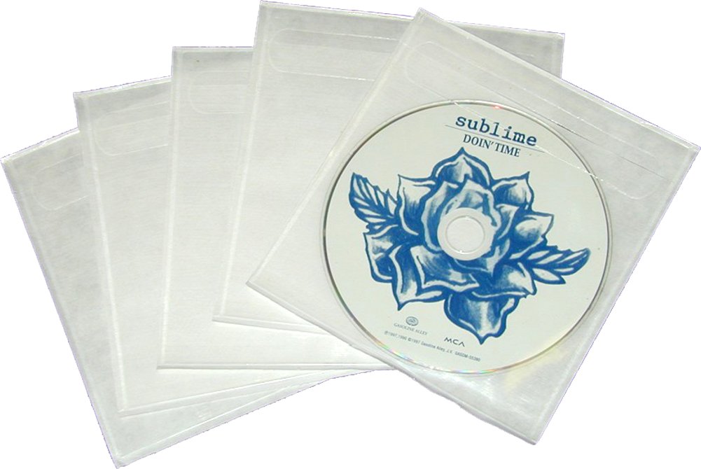 (25) Adhesive Backed Clear Sleeves for CDs or DVDs #CDIVSB
