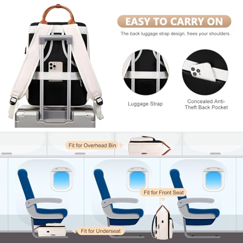 (2023 Fall Season New) Large Travel Backpack for Women, 40L Carry On Backpack Flight Approved, Backpack with Laptop Compartment, USB Charging Port, Shoes Compartment, Personal Luggage Backpack