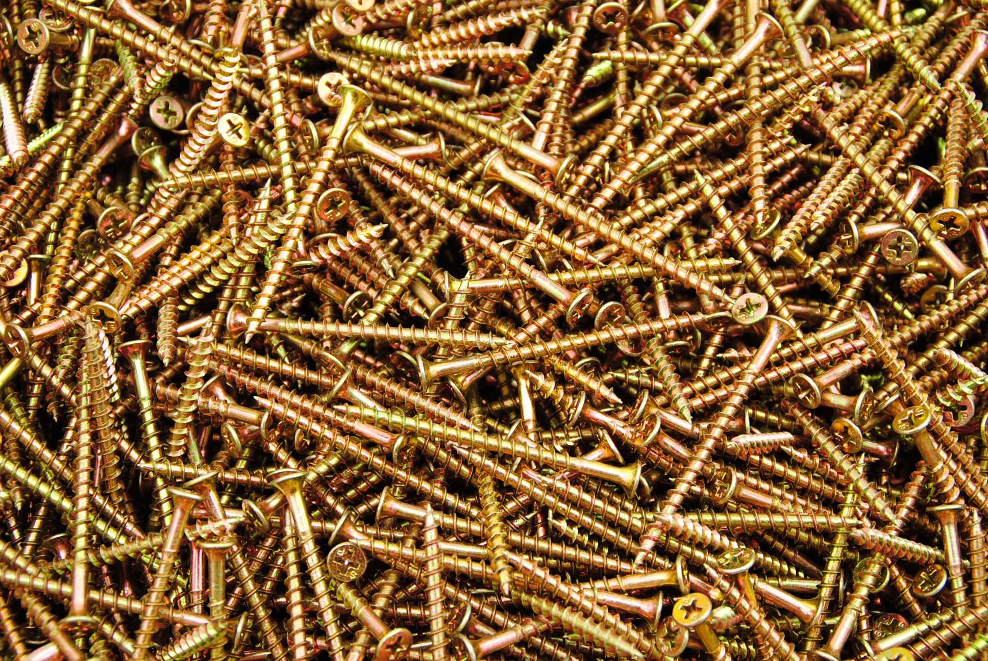 (2500) Phillips Bugle Head 8 x 2-1/2 Coarse Drywall Wood Screw Yellow Zinc Bulk