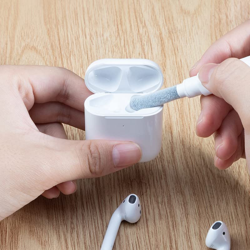 (2 Pack) FWY Earbuds Cleaning Kit, 4 in 1 Wireless Headphones Cleaning Tool Pen Multi-Function Cleaner Kit with Soft Brush for Earphones, Charging Box Accessories, Phone, Camera