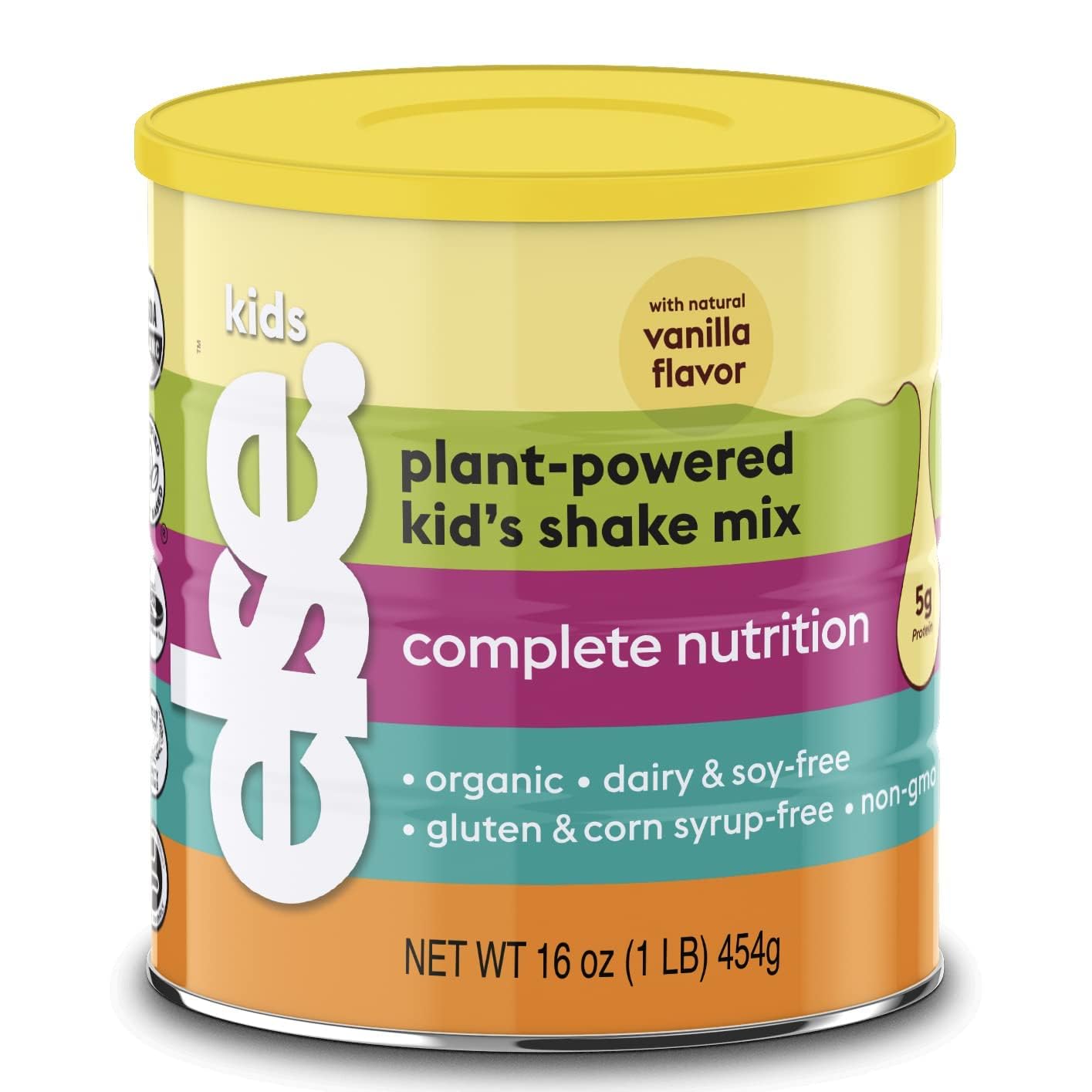(2 Pack) Else Nutrition Kids Organic complete nutrition Shake Powder, Plant-Based, Less Sugar, Clean, Complete Childrensā Nutritional Drink Mix, Whey-free, Soy-free, Dairy-Free, 16 oz, Chocolate and Vanilla