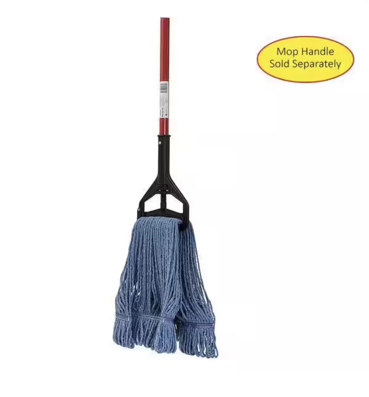 (2-Pack) Heavy Duty Commercial Blue, Mop Head Replacement, Wet Industrial Cotton Looped End String Cleaning Flat Mop Head Refill