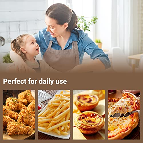 (100Pcs) Puricon Air Fryer Disposable Paper Liners, 6.3β Non-Stick Round AirFryer Parchment Paper for Baking Microwave, Food Grade Oil-Proof Unbleached -6.3 Inch