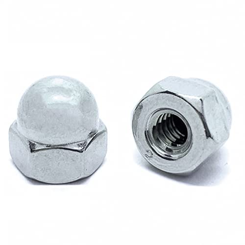 (15 Pieces) M12-1.75 Class 6 Domed Acorn Cap Nuts Zinc Clear