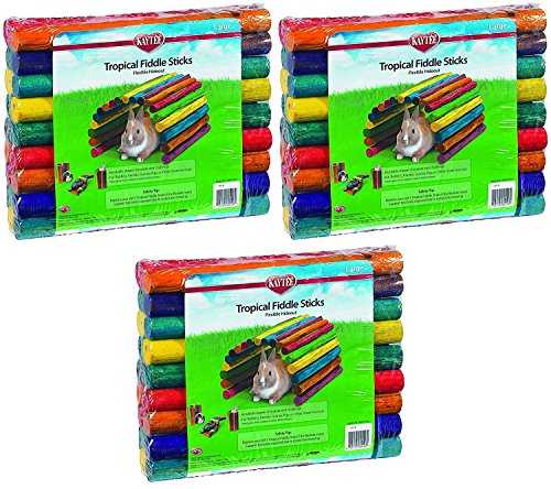 (3 Pack) Kaytee Tropical Fiddle Sticks Hideout, Size Large