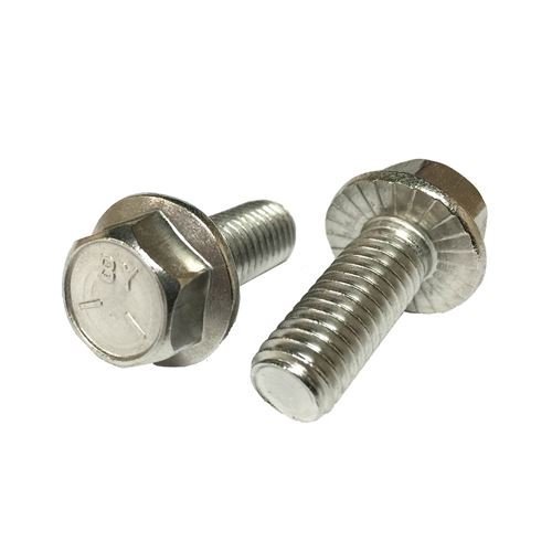 (16) 1/4-20x1-1/4 Stainless Steel Hex Serrated Flange Screws Flange Bolts 304