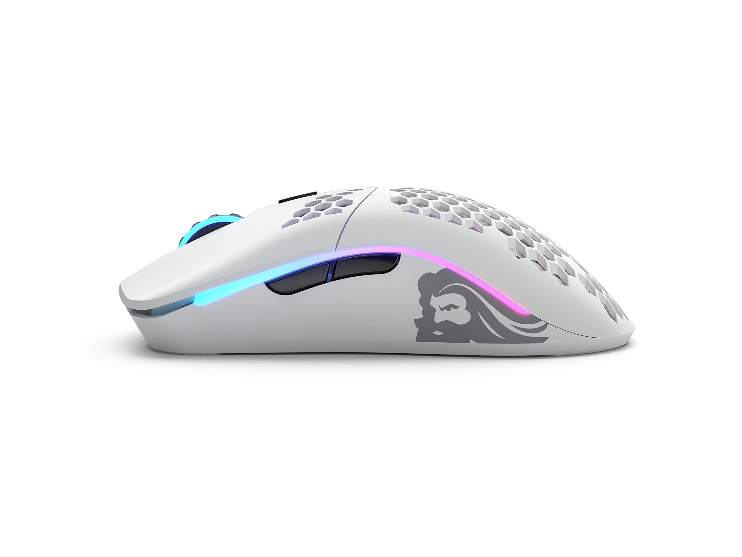 (Mouse + Ceramic Feet) Glorious Model O Wireless Gaming Mouse (Matte White) + Glorious G-Floats Polished Ceramic Mouse Feet for O/O- Mouse (Bundle)