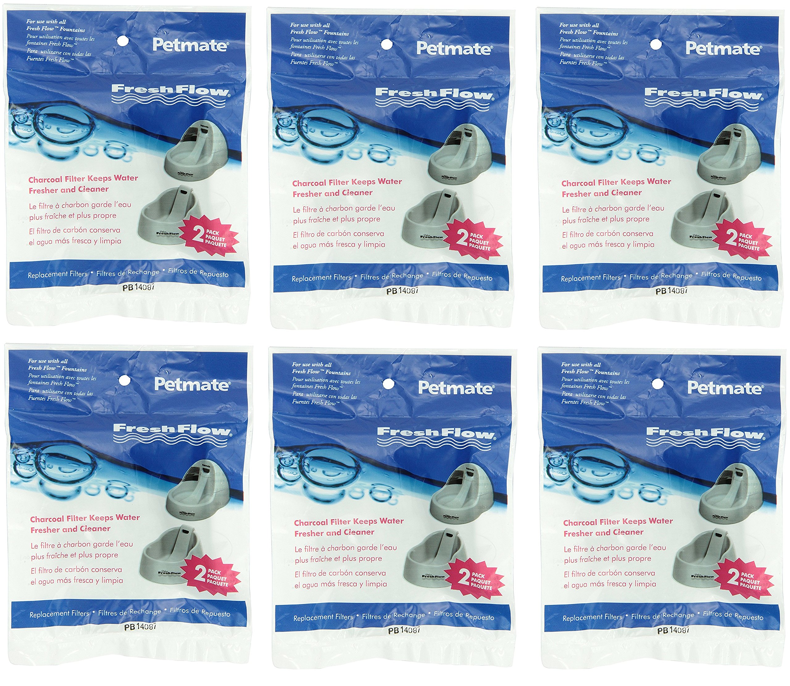 (12 Pack) Petmate Fresh Flow Filter Cartridges - 6 Packages with 2 Filters each