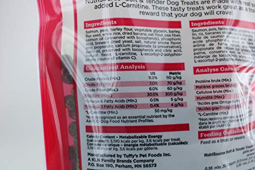 (3 Pack) Nutri Source Soft/Tender Dog Treat Flavor: Salmon 6-Ounces