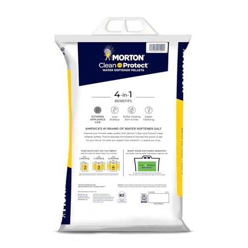 (3 Pack) Morton Clean and Protect Water Softener Salt Pellets, 40lb bags.
