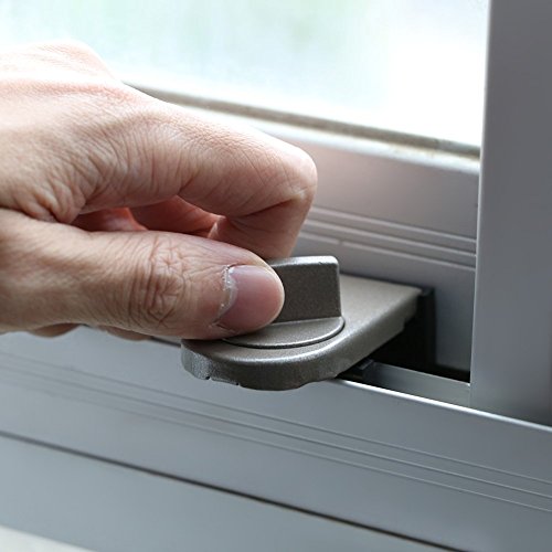 (Pack of 2) Kids Sliding Window Lock Child Safety Adjustable Sliding Door Infant Proof Security Lock Stopper Wedge