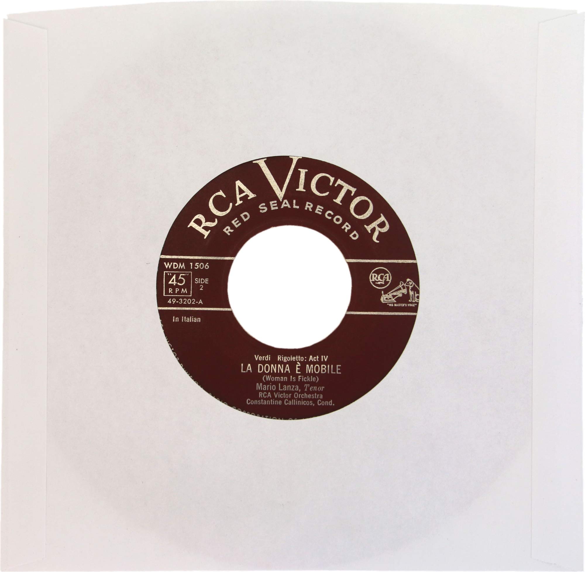 (25) Archival Quality Acid-Free Heavyweight Paper Inner Sleeves for 7" Vinyl Records #07IW