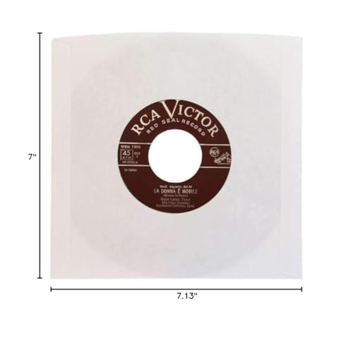(2000) Archival Quality Acid-Free Heavyweight Paper Inner Sleeves for 7" Vinyl Records #07IW