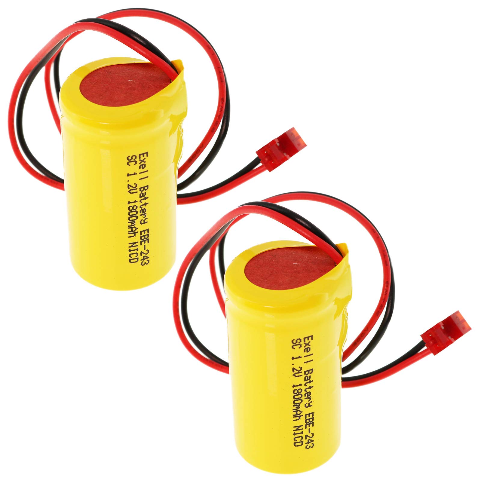 (2-Pack) 1.2V 1800mAh Emergency/Exit Lighting Battery Fits and Replaces Lithonia ELB0320, Lithonia ELB1P201NB, ANIC1493, Lithonia 1009S00-MZ