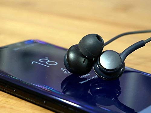 (2 Packs) 3.5mm Aux Wired in-Ear Headphones with Mic and Remote Control Compatible with Galaxy S10 S9 S8 S7 S6 S5 S4 Edge + Note 4 5 6 7 8 9 and More Android Devices-Black