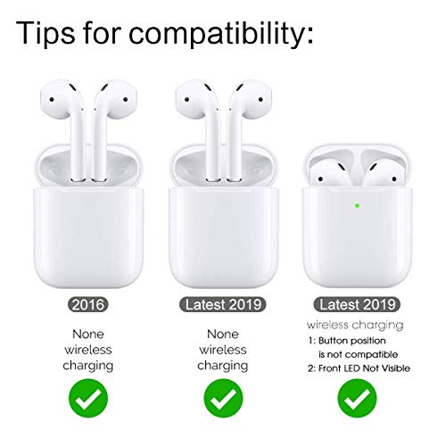 [ Compatible with AirPods 2 and 1 ] Shockproof Soft TPU Gel Case Cover with Keychain Carabiner for Apple AirPods (Dachshund Dog Breed Collection)