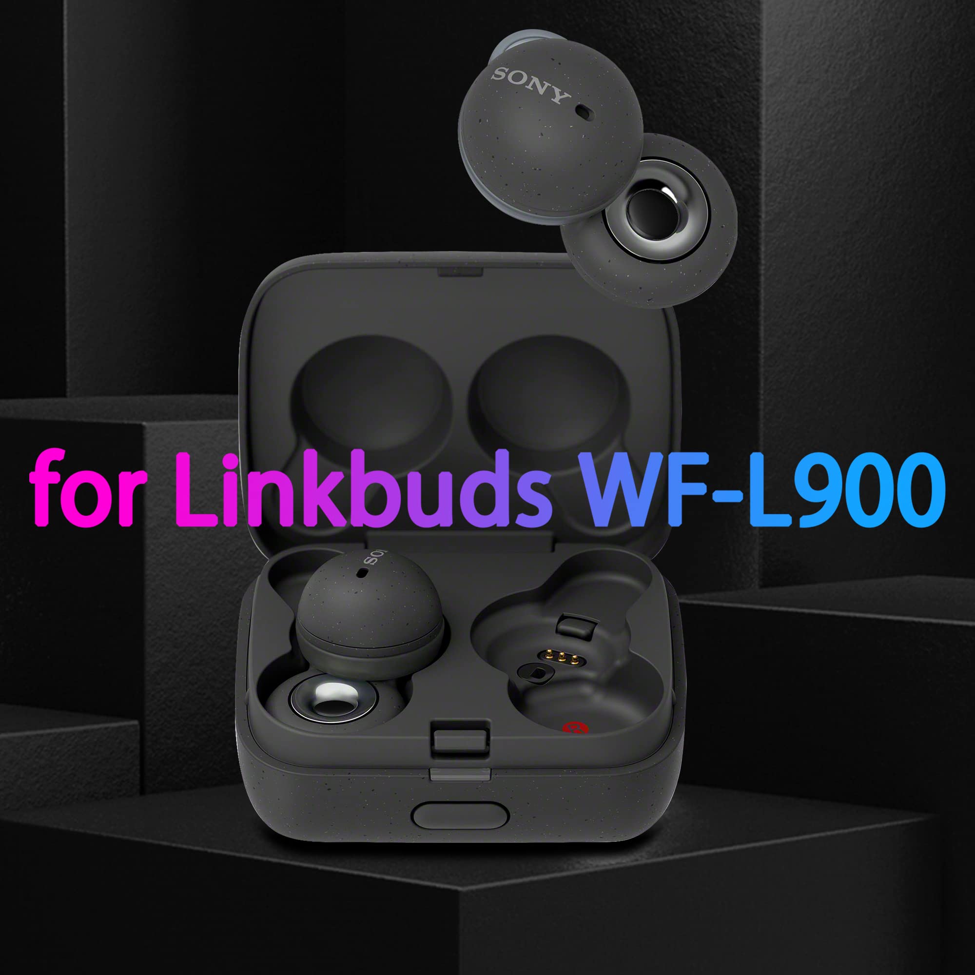 (5 Pair) Seltureone Compatible for Sony LinkBuds WF-L900 Ear Tips, Reducing Noise Enhance Sound Quality Accessories, Black