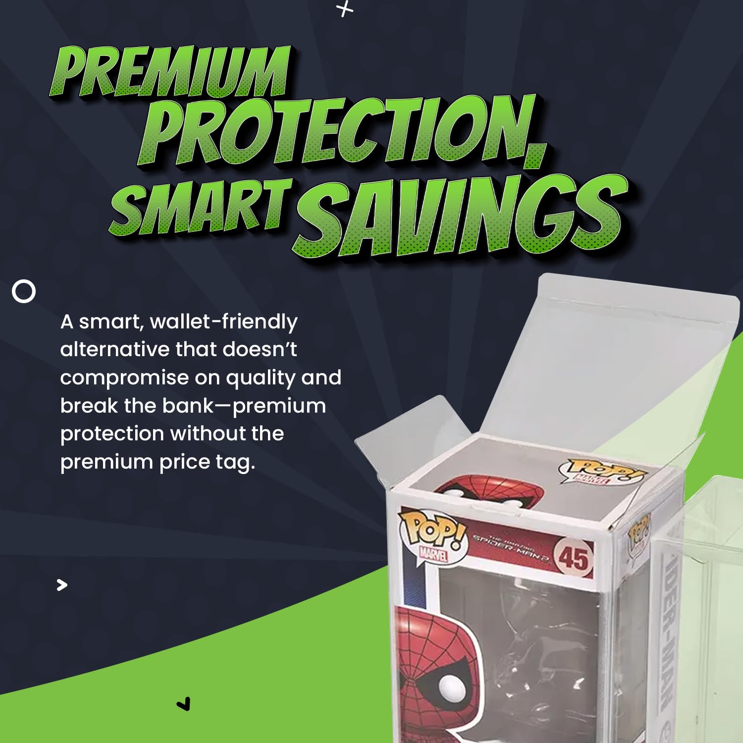 (20 Pack) EcoTEK Protectors Pop Protector Compatible with - 4" Inch Funko POP! Figures, Strong, Clear Pop Case, Acid Free