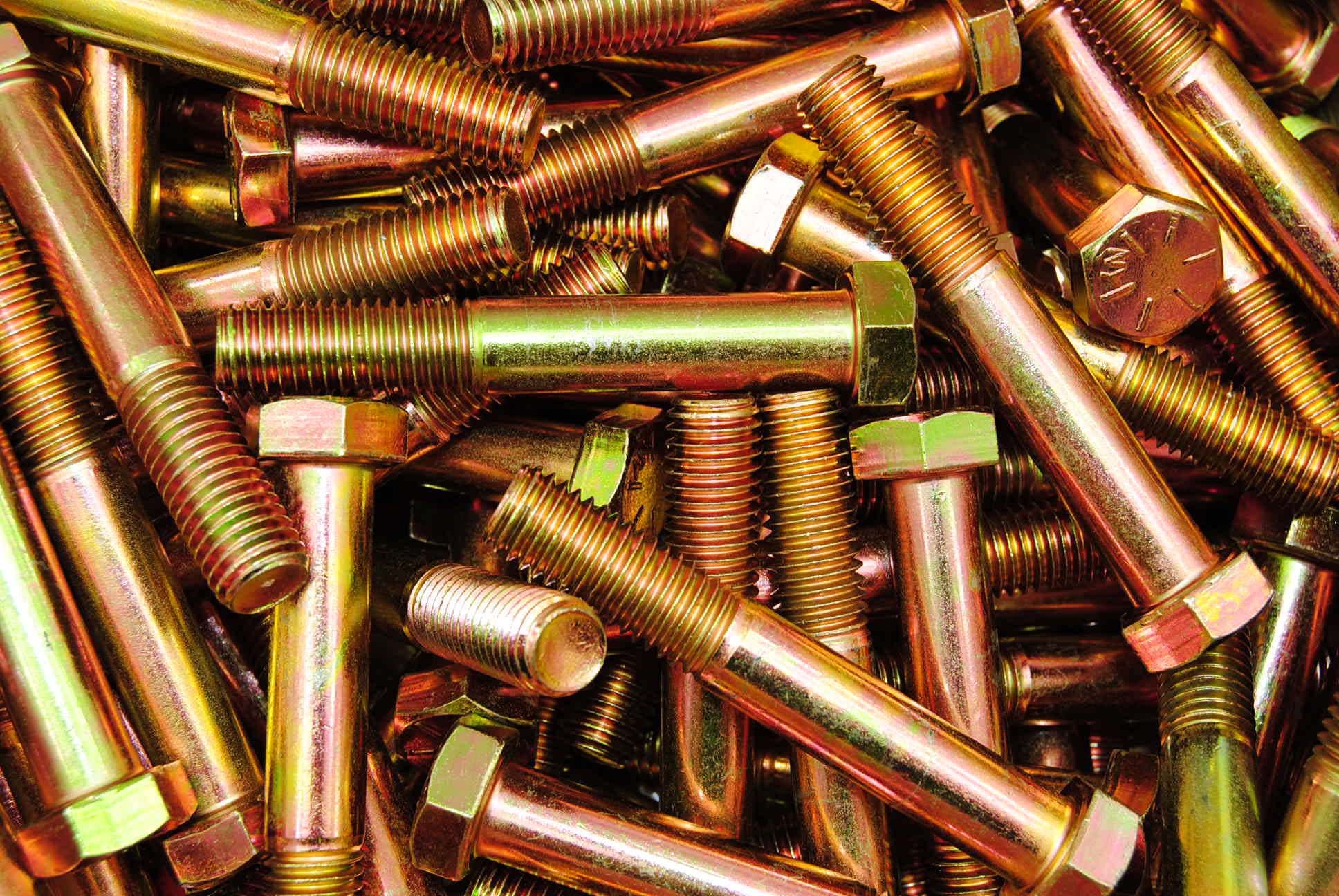 (20) Hex Head 5/8-11 x 4 Grade 8 Bolts Yellow Zinc Cap Screws