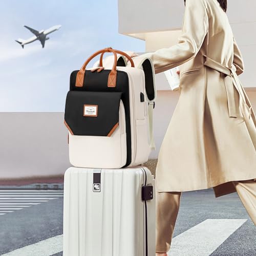 (2023 Fall Season New) Large Travel Backpack for Women, 40L Carry On Backpack Flight Approved, Backpack with Laptop Compartment, USB Charging Port, Shoes Compartment, Personal Luggage Backpack