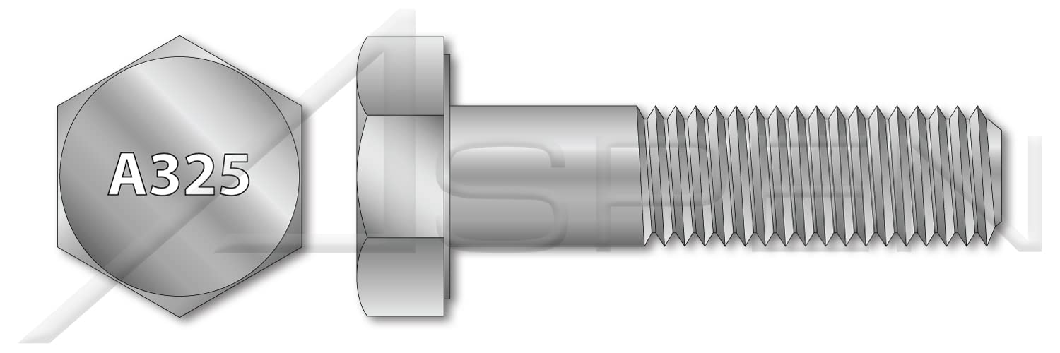 (110 pcs) 1"-8 X 4-1/4", Heavy Structural Hex Bolts, ASTM A325 Type 1, Steel, Hot Dip Galvanized, Made in U.S.A.
