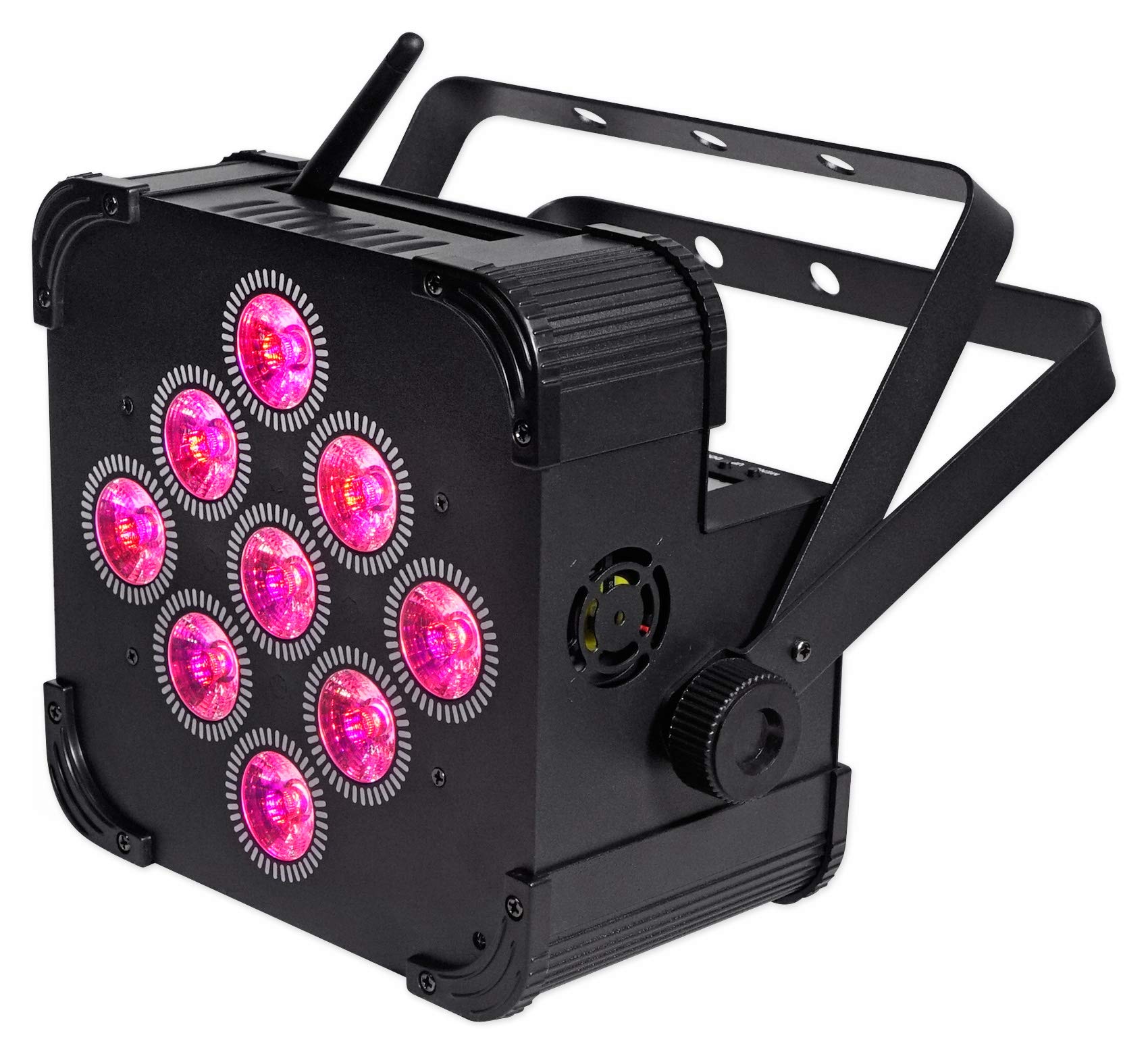 (2) Rockville Best PAR 60 Rechargeable Wash Lights w/Wireless DMX+RGBWA+UV+Bag
