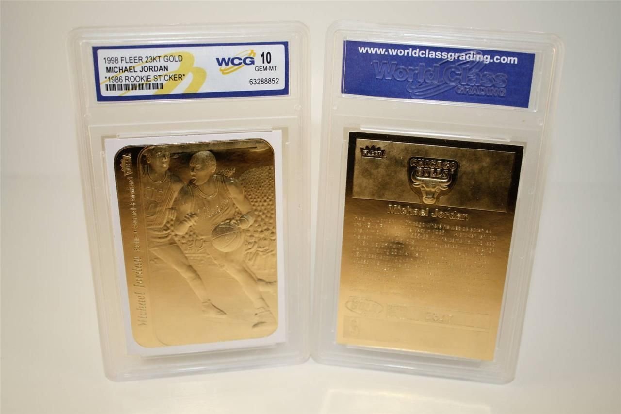 (2) Michael Jordan 1986 Fleer WCG GEM MT-10 Rookie Card LOT!