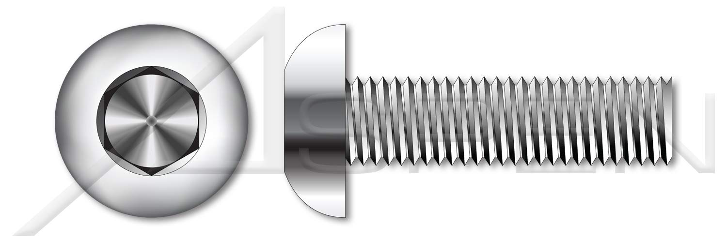 (800 pcs) M4-0.7 X 55mm, ISO 7380-1, Metric, Button Head Hex Socket Cap Screws, A2 Stainless Steel