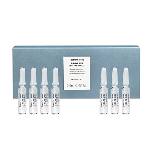 [ comfort zone ] Sublime Skin Lift & Firm Ampoules, With Anti-Wrinkle Peptide And Macro Hyaluronic Acid, Firm, Plump And Smooth, 7 ct.