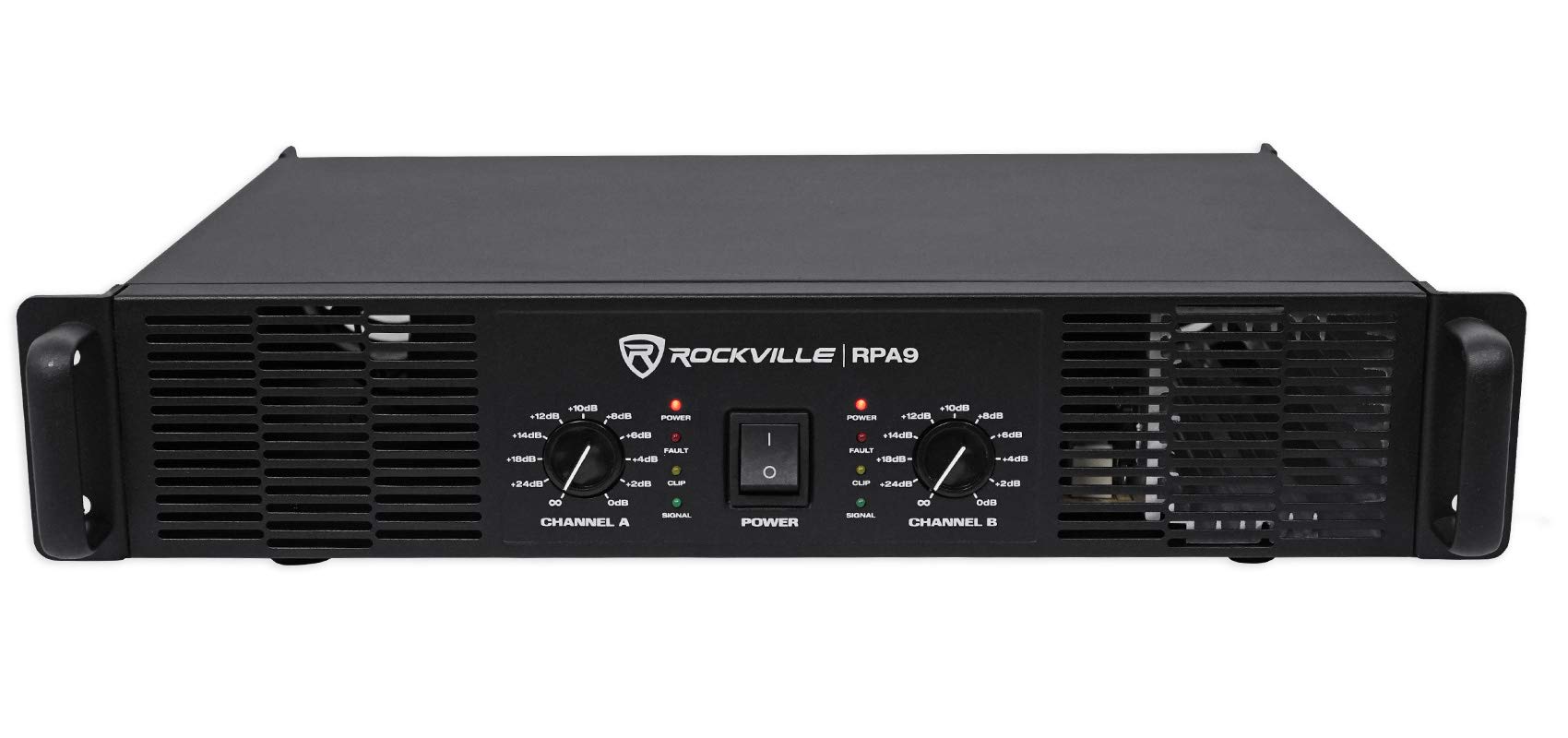 (2) Rockville RSG15.4 15" PA Speakers + Rockville RPA9 Amp + Stands+Cables+Case