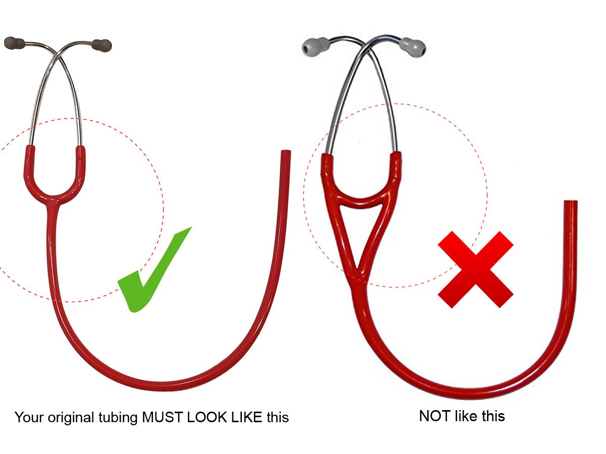 (Stethoscope Binaural) Replacement Tube by Reliance Medical compatible with Littmann® Classic II PEDIATRIC, Classic II SE, Select, Master Classic II, and Infant Stethoscope - RED TUBING