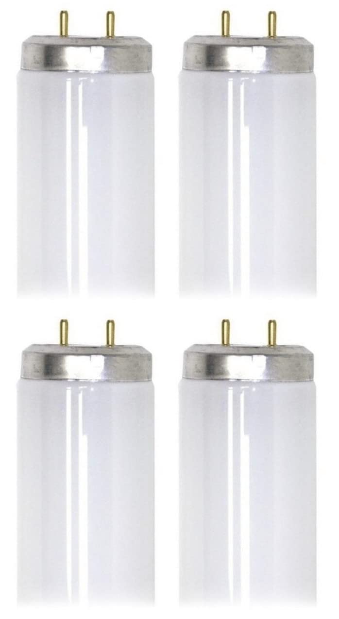 (4 Tubes) GE 40120 - F58T8/835PLYLXLR Straight T8 Fluorescent Tube, 60 inch, 58 watt, 3500K Natural White