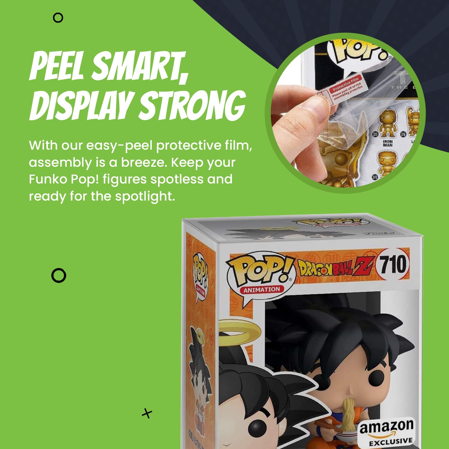 (20 Pack) EcoTEK Protectors Pop Protector Compatible with - 4" Inch Funko POP! Figures, Strong, Clear Pop Case, Acid Free