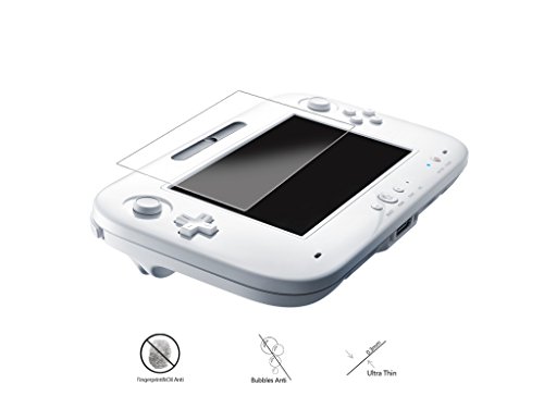 (Pack of 2) Tempered Glass Screen Protector for Nintendo Wii U, Akwox [0.3mm 2.5D High Definition 9H] Premium Clear Screen Protective Film for Nintendo Wii U