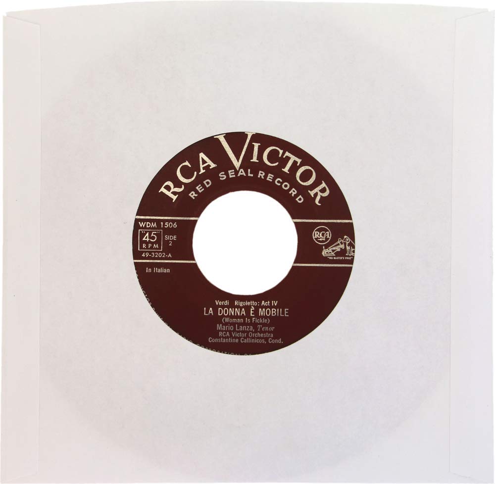 (200) Archival Quality Acid-Free Heavyweight Paper Inner Sleeves for 7" Vinyl Records #07IW