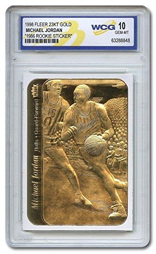 (2) Michael Jordan 1986 Fleer WCG GEM MT-10 Rookie Card LOT!