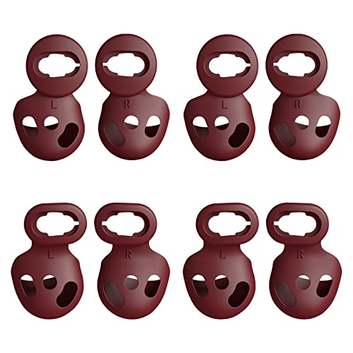 (4 Pairs) Seltureone Compatible for Samsung Galaxy Buds Live Ear Tips, Non-Slip Sound Leakproof Earbuds Cover Accessories for Galaxy Buds Live, Wine Red
