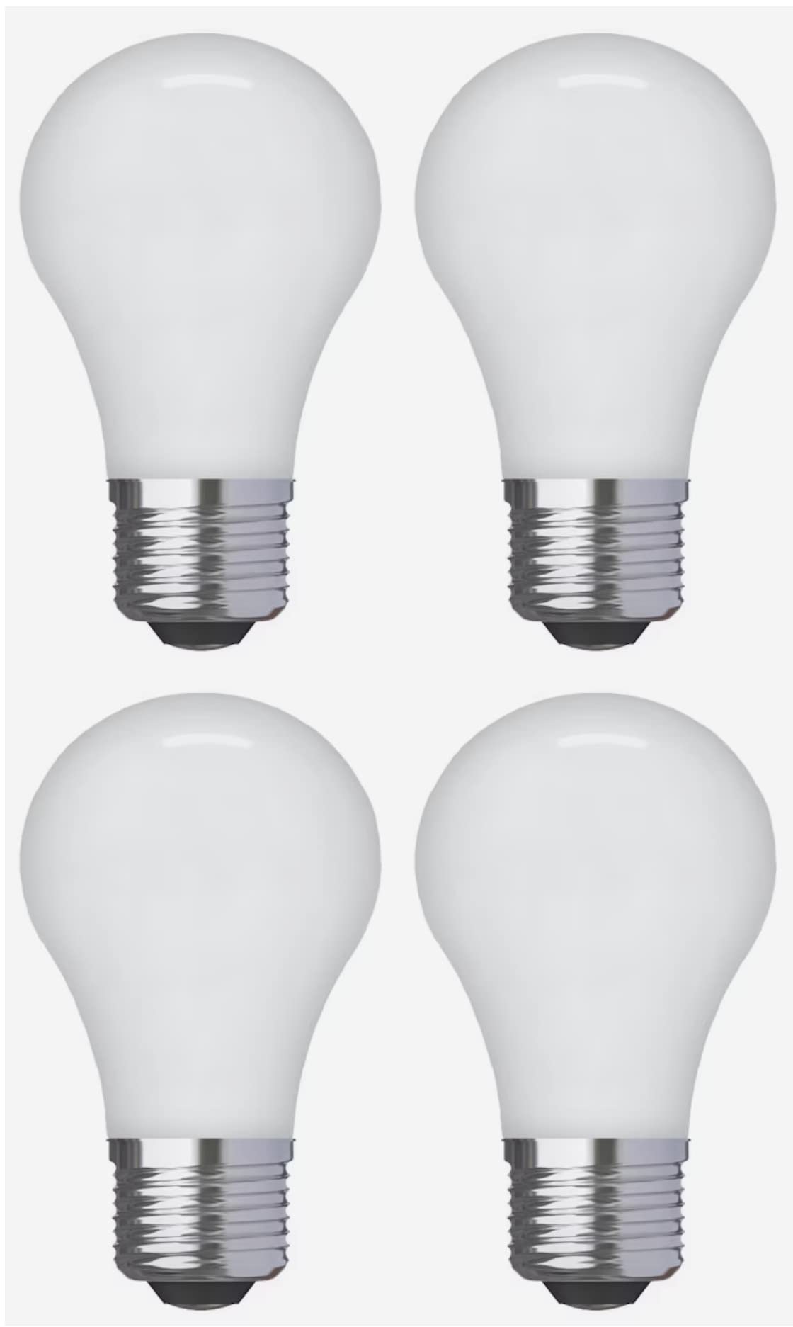 (4 Bulbs) GE Basic LED A15, Dimmable, 40 watt Equivalent, Soft White, HD Light, Medium Base Ceiling Fan LED Light Bulb