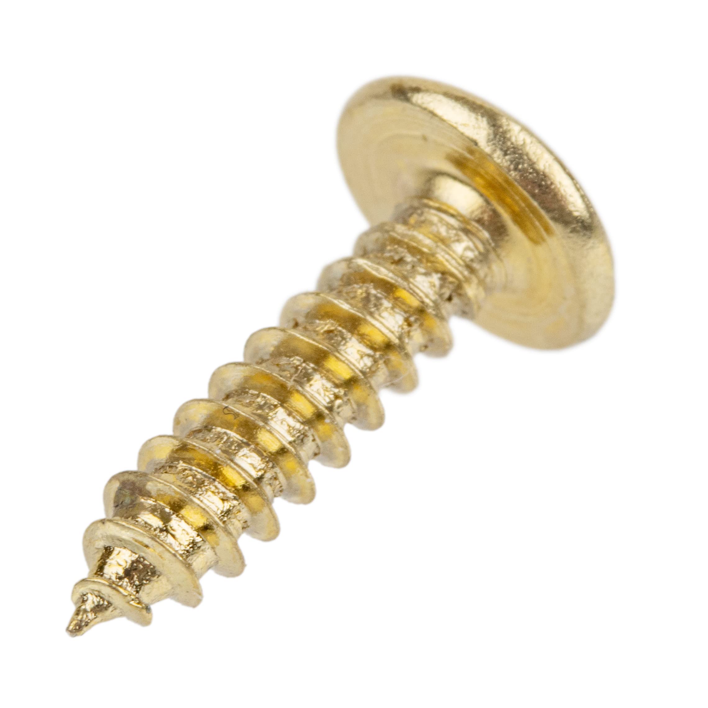 #5 x 1/2" Brass Pan Head Philips Drive Wood Screws | Pack of 25 | Self Tapping Screws for Wood Antique or Modern Furniture | SCR-C1060-RP5012BPPK