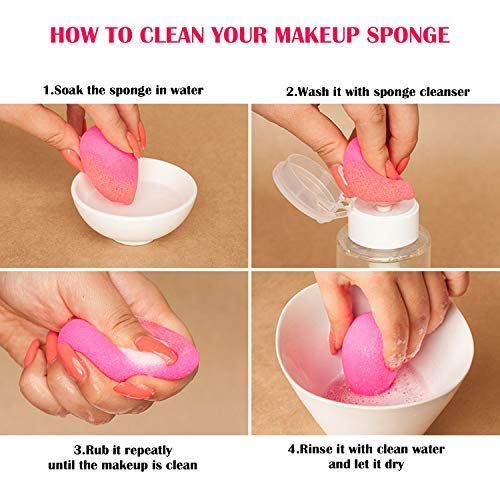 【3-pack]Bellixe Beauty Makeup Sponge Blender,No-Latex Soft Cosmetic sponge