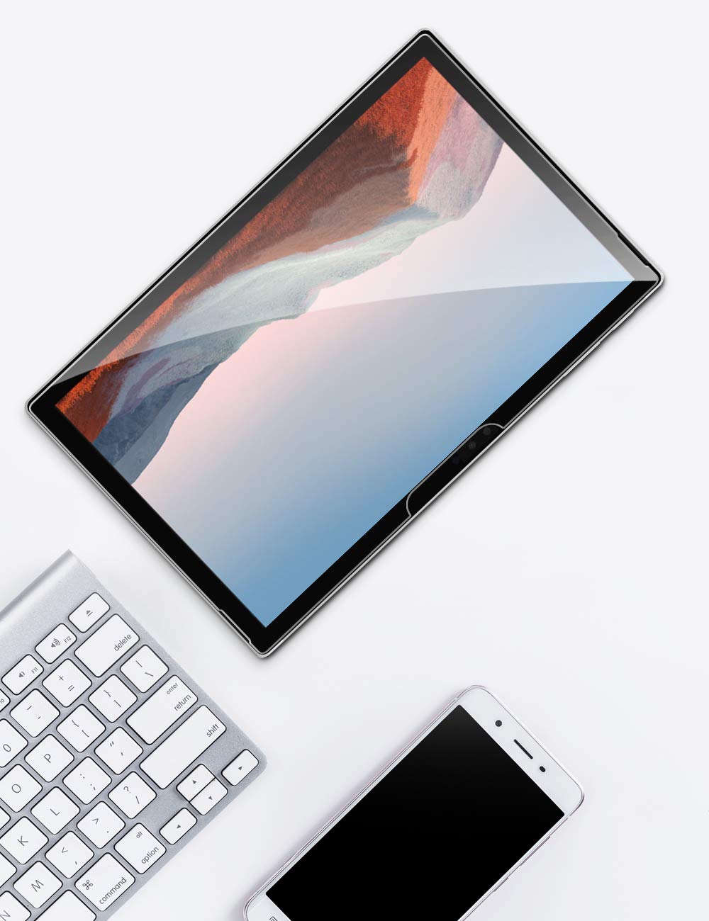 [2 Pack] SPARIN Screen Protector for Surface Pro 7 Plus/Surface Pro 7 / Surface Pro 6 / Surface Pro (5th Gen) / Surface Pro 4, Tempered Glass with Surface Pen Compatible/Scratch Resistant