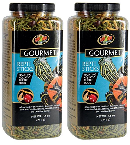 (2 Pack) Zoo Med Gourmet Reptisticks For Aquatic Turtles, 8.5 oz