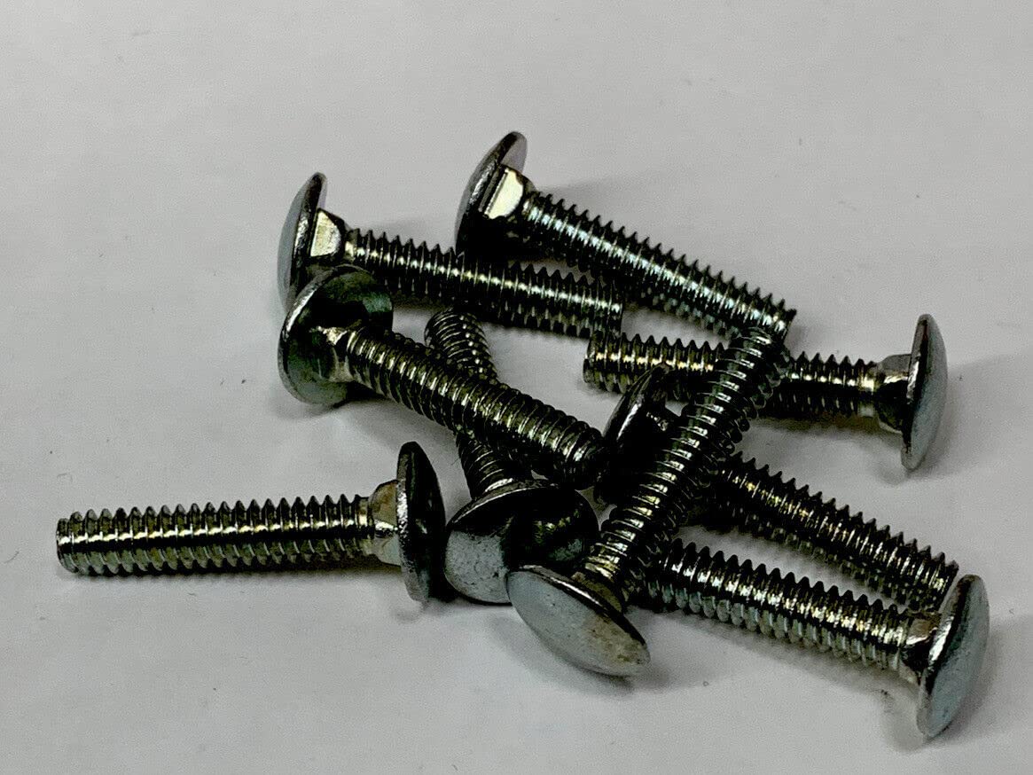 (25) 10-24 X 1 Carriage Bolts Steel Square Neck Hold Down Screws Zinc Round - ss