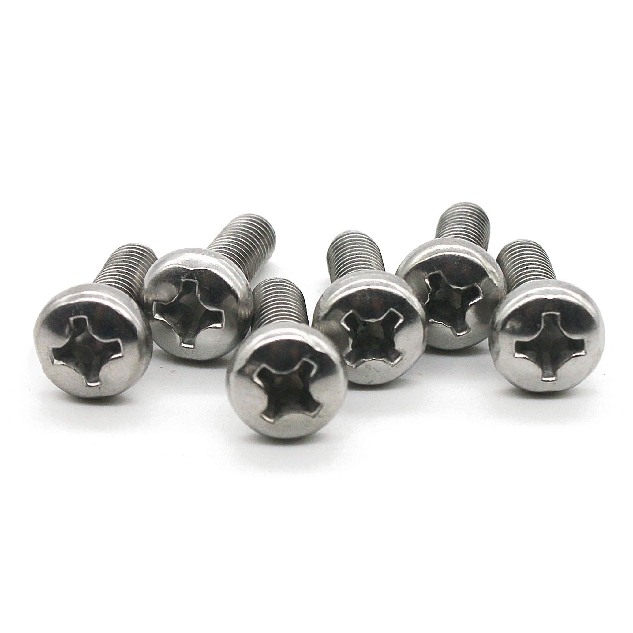 (50 pc) M5-0.8x8 mm Pan Head Phillips Machine Screws,18-8 Stainless Steel by Fullerkreg