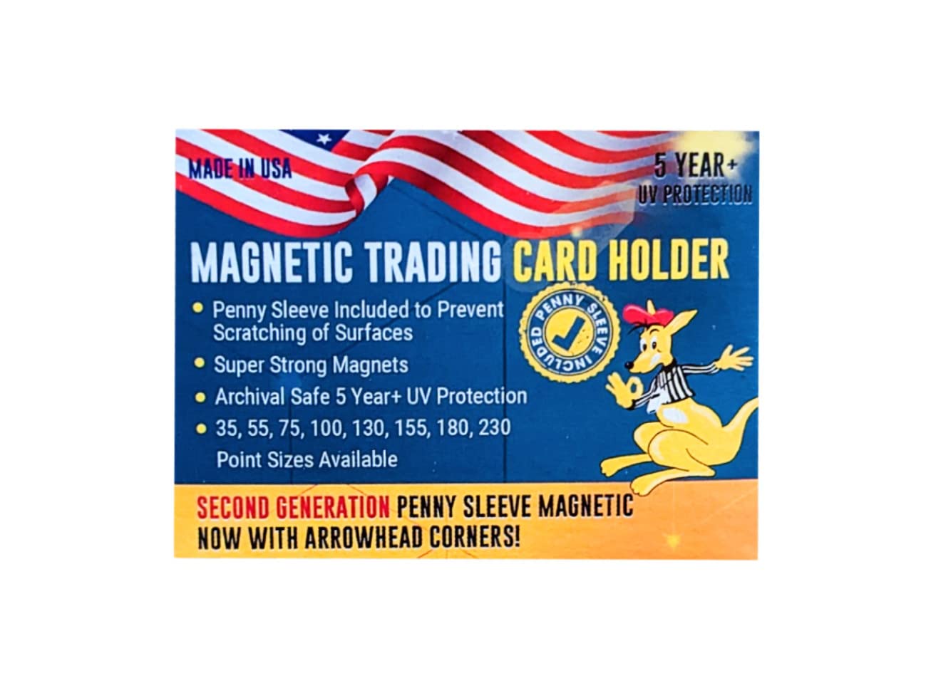 (5 Count) 2nd Gen Pro-Mold 35 pt. Magnetic One-Touch Card Holders, Holds Sleeved Card. (Includes Specially-Sized Sleeve, Premium Cleaning Cloth Included),White
