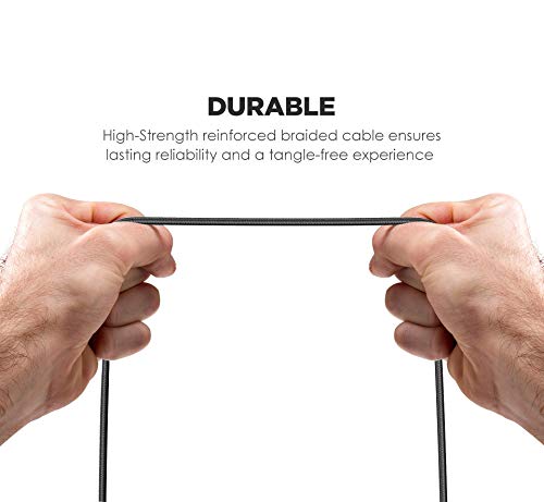(Apple MFi Certified) Replacement Headphone Cable with iPhone Lightning Connector (3.5mm) Audio Aux Cord with Mic & Volume Control Remote (Compatible with Beats/Sony/Sennheiser and Audio Tech)