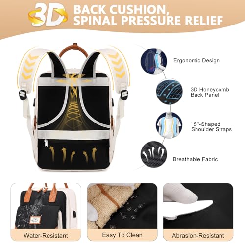 (2023 Fall Season New) Large Travel Backpack for Women, 40L Carry On Backpack Flight Approved, Backpack with Laptop Compartment, USB Charging Port, Shoes Compartment, Personal Luggage Backpack