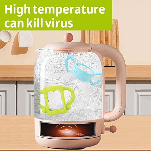 (3-Pack) Bottle Handles for Dr Brown Narrow Baby Bottles, 3 Styles 2 Sizes, Soft Silicone Bottle Holder for Baby Self-Feeding, Teach Baby to Drink Independently,Easy to Grip, BPA Free Soft Silicone