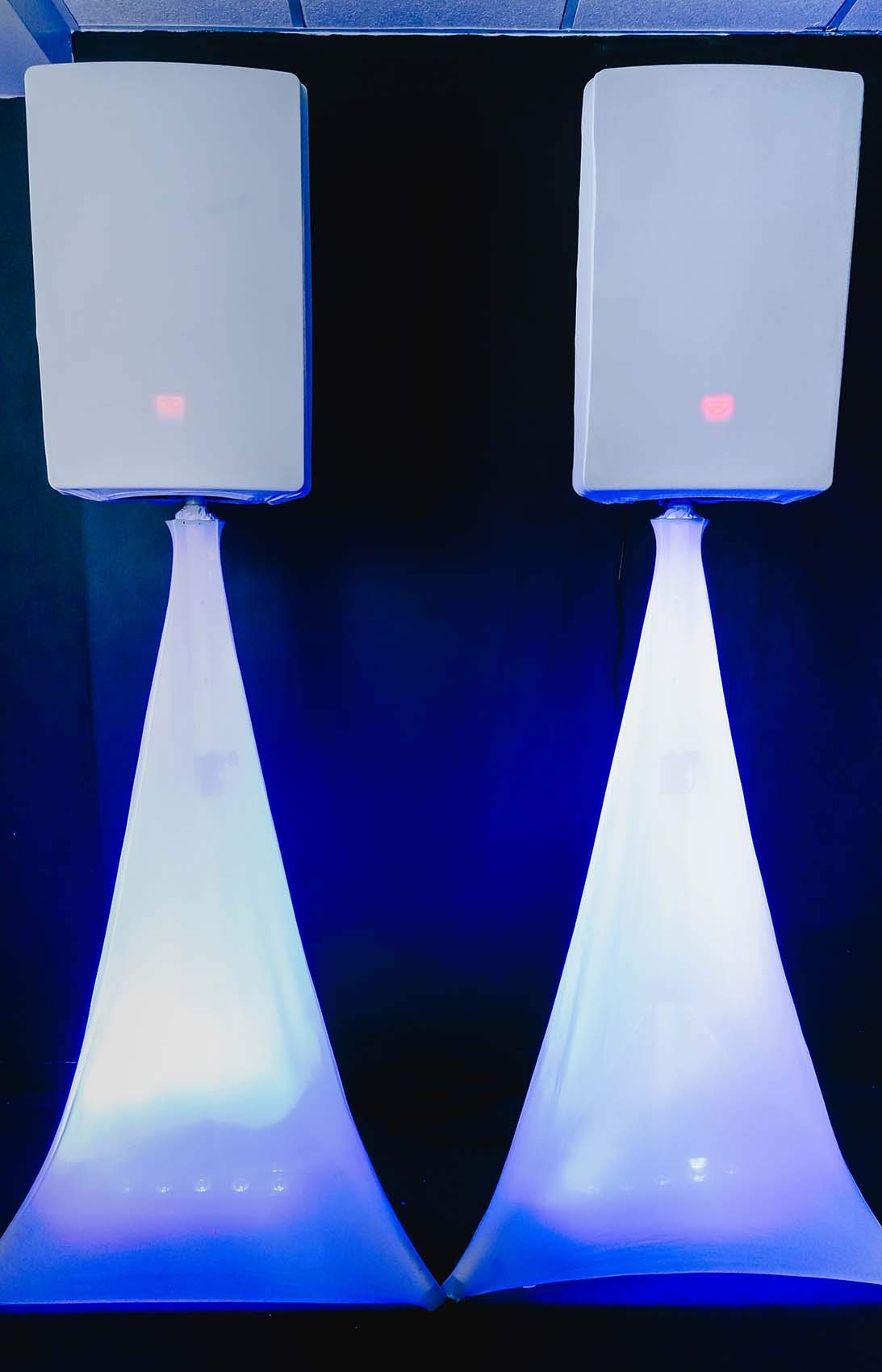 (2) Rockville RSC128W White 12 inch PA DJ Speaker Cover Scrims 4 Wedding Church Club